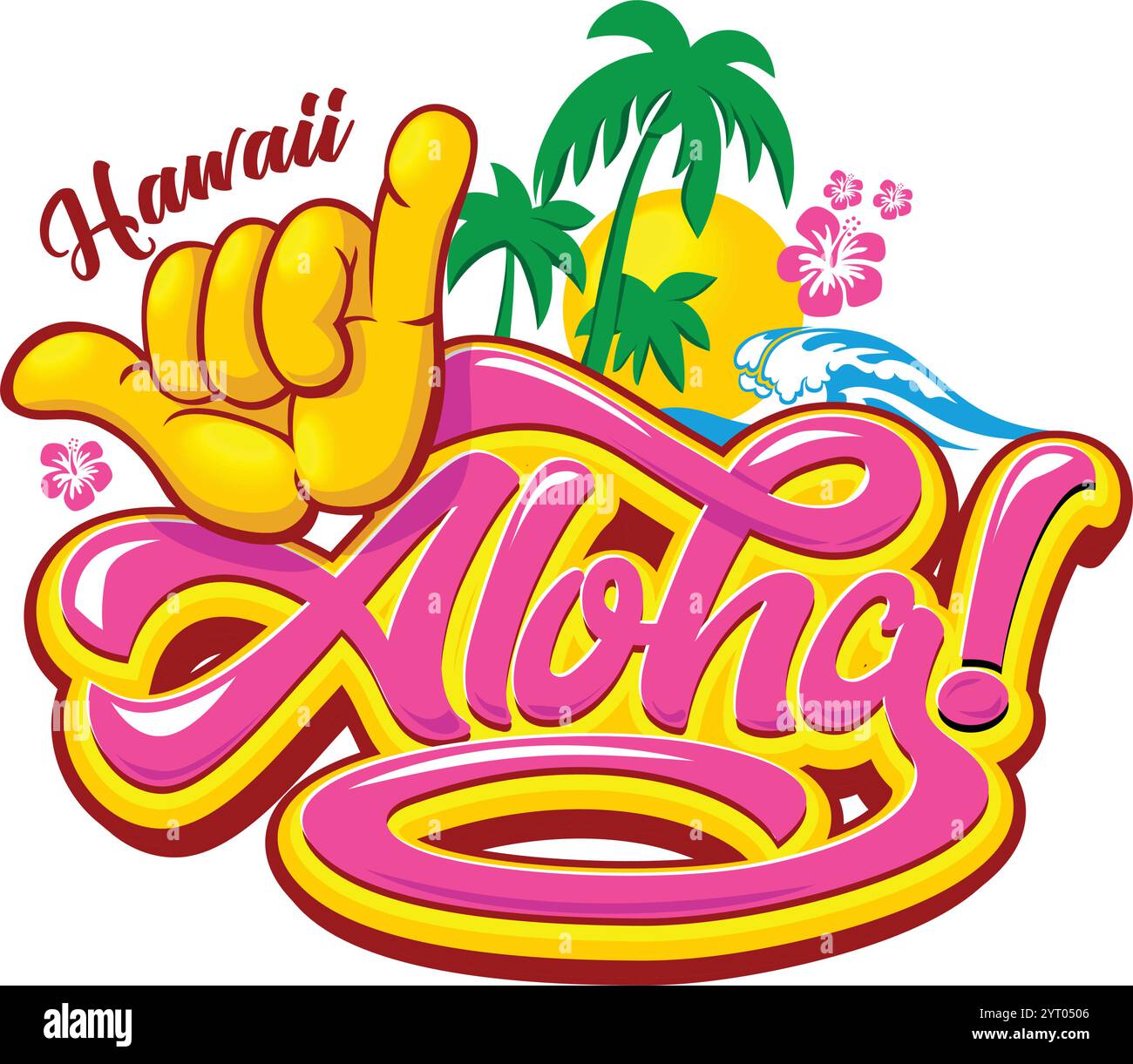 Bright lettering on beach summer Stock Vector Images - Alamy