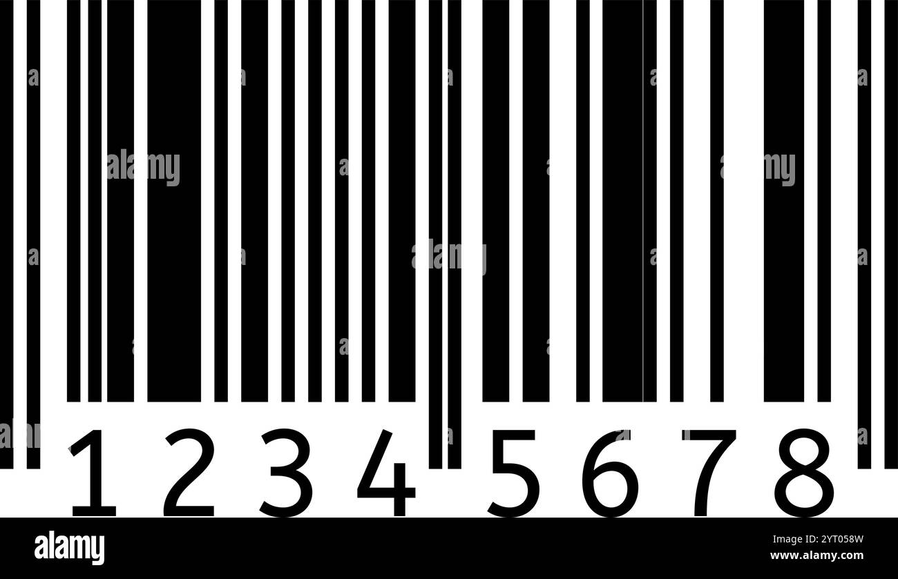 Black and white barcode with numbers underneath representing product ...