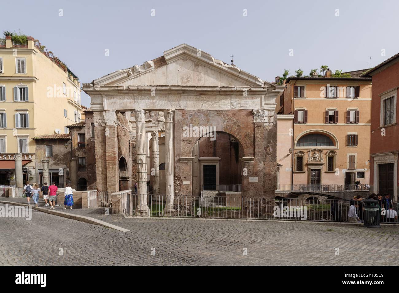 The remains of the Roman Temple of Portico D'Ottavia (Porticus Octaviae ...