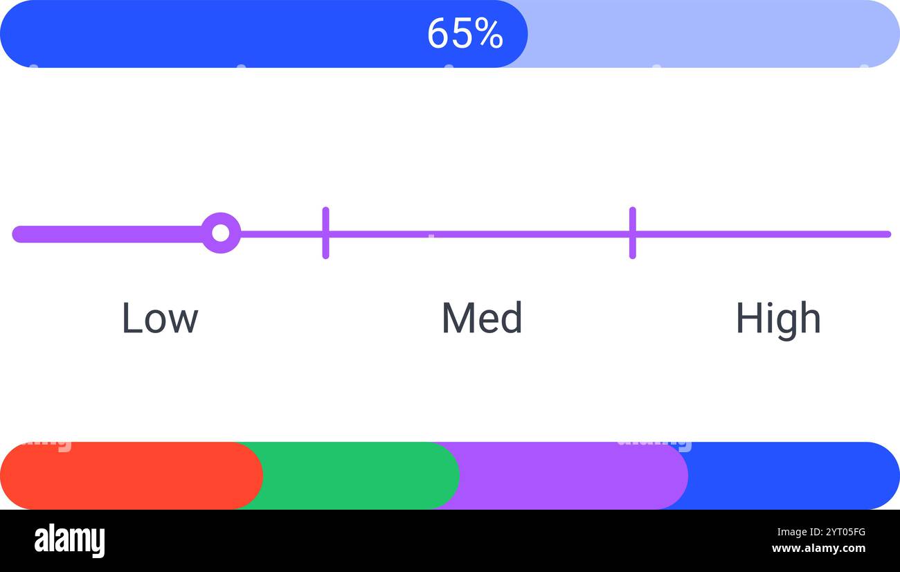 Vector infographic elements are showing progress with colorful diagrams ...