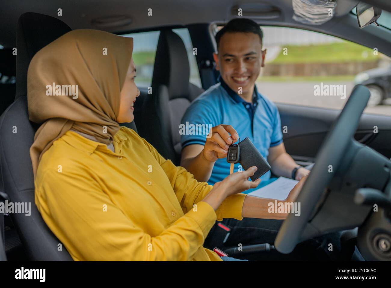 A Joyful Car Ride Young Adults Sharing Happy Moments and Life ...