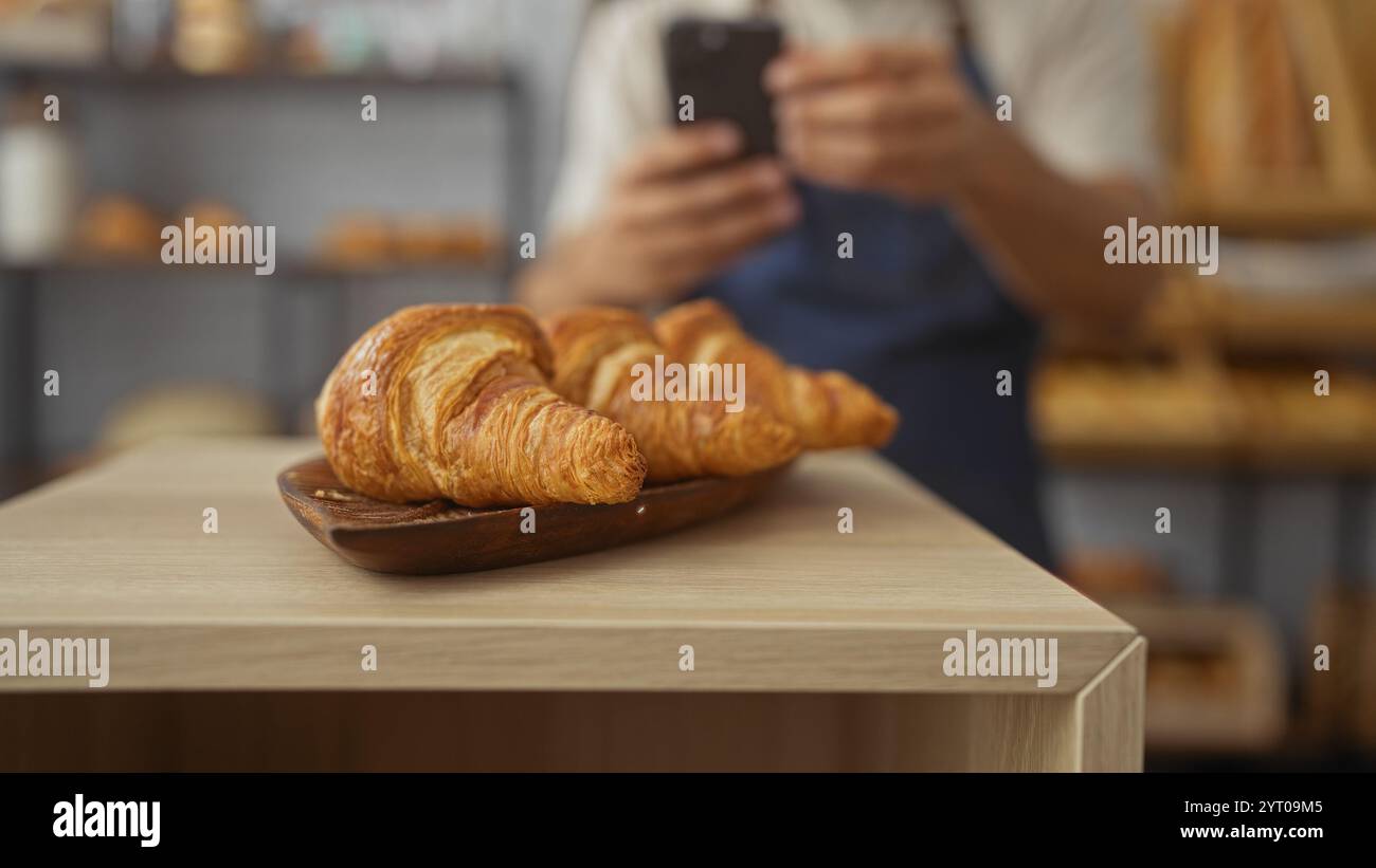 Croissants simple in bakery hi-res stock photography and images - Alamy