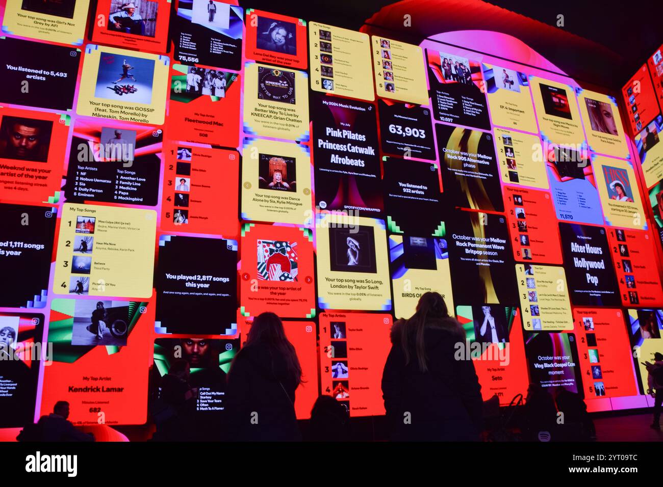 London, UK. 5th December 2024. The huge immersive screen at Outernet in ...