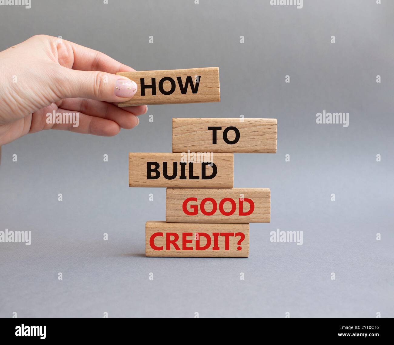 How to build good credit symbol. Concept words How to build good credit ...