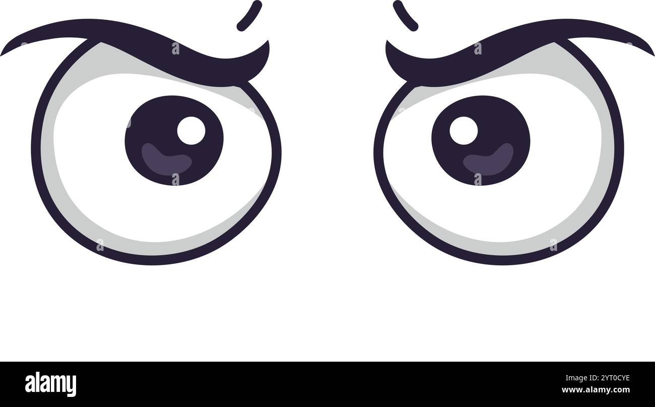 Cartoon eyes showcasing confusion and curiosity, featuring raised ...
