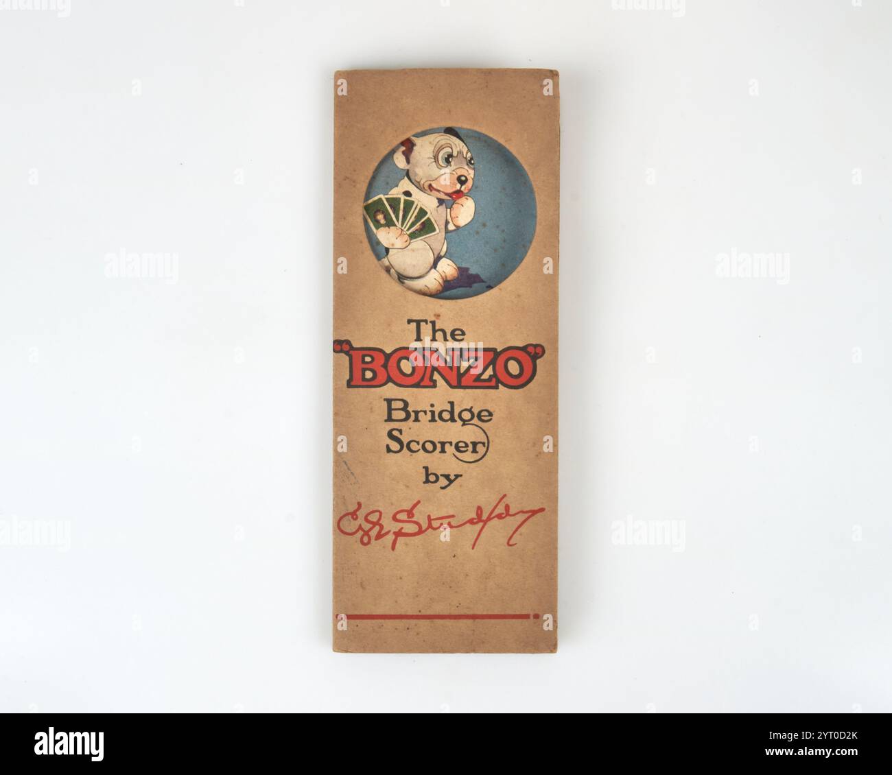 Rare unused 1930s Art Deco Bonzo dog Bridge Scorer. George Studdy Stock ...