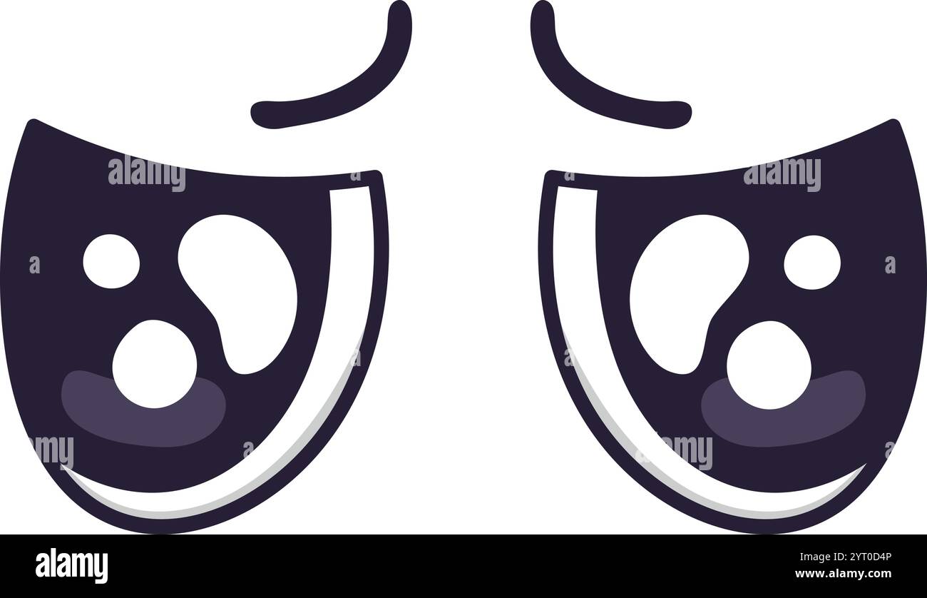 Two cartoon eyes with lowered eyelids and tears welling up, conveying a ...