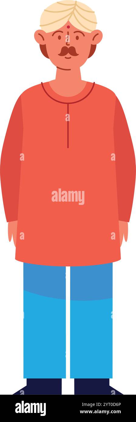 hindu adult man character Stock Vector Image & Art - Alamy