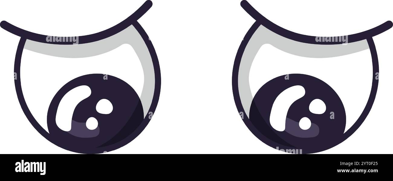 Cartoon eyes are expressing sadness, creating a captivating visual ...