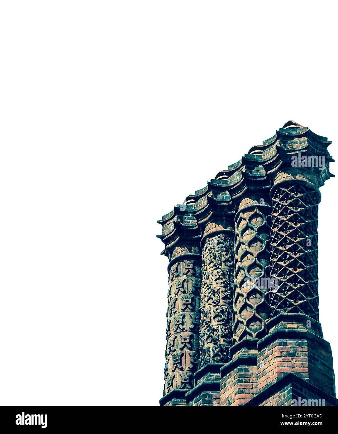 Ornate brick chimney. Architectural detail of Lincoln's Inn building ...