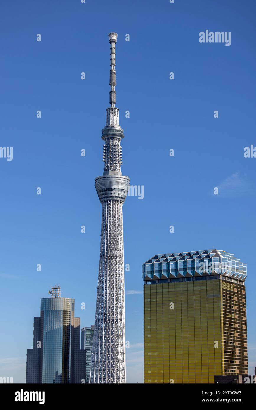 Tokyo skytree blue sky, showcasing modern japanese architecture Stock ...