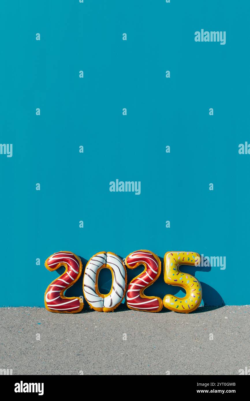 Red new year 2025 balloons hi-res stock photography and images - Alamy