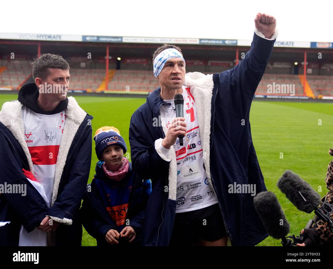 Kevin Sinfield after finishing his run at Craven Park on day five of ...