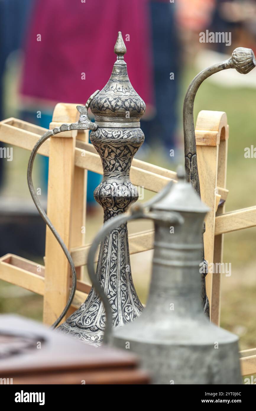 Traditional Turkish high tea pot. Istanbul - 11 May,2018 Stock Photo ...