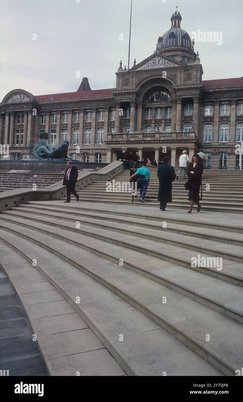 Steps leading up to the Council House in Victoria Square Birmingham ...