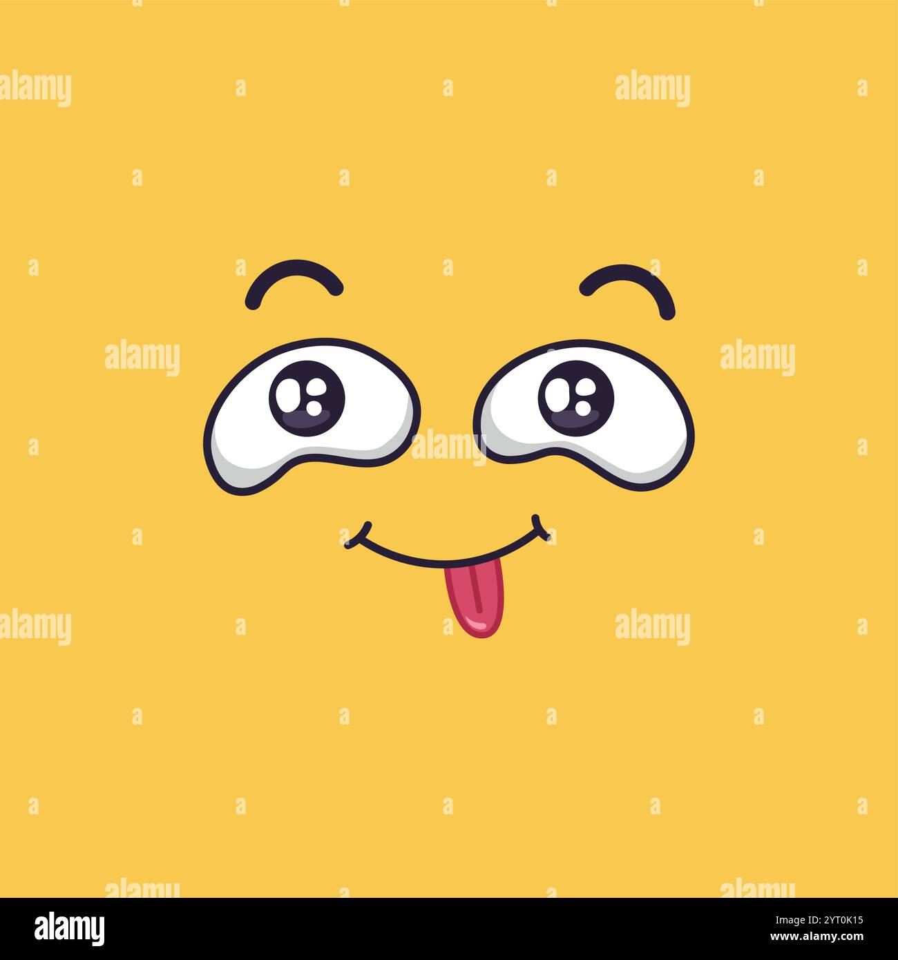 Playful cartoon face sticking its tongue out, conveying a sense of joy ...