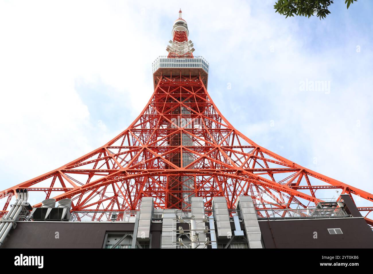 The 332.9 meter tall Tokyo Tower, officially Japan Radio Tower, a ...
