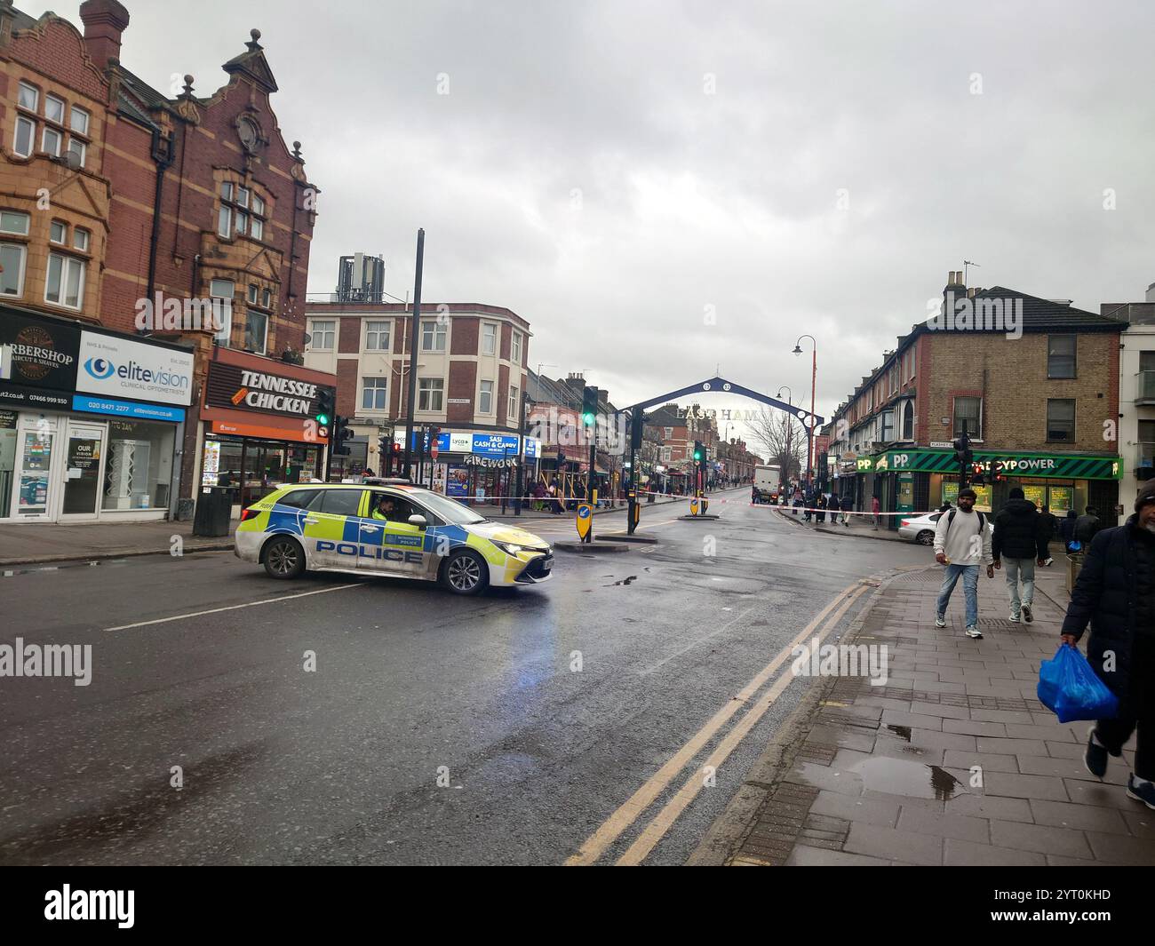 East Ham, London, UK. 5th December, 2024 A road traffic collision on ...