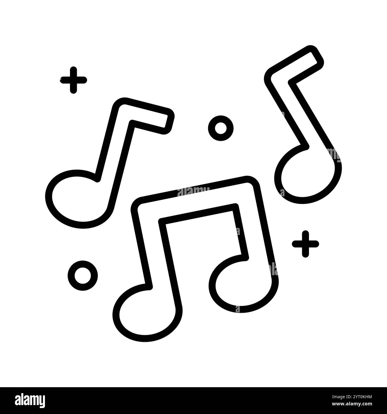 Music notes outline Black and White Stock Photos & Images - Alamy