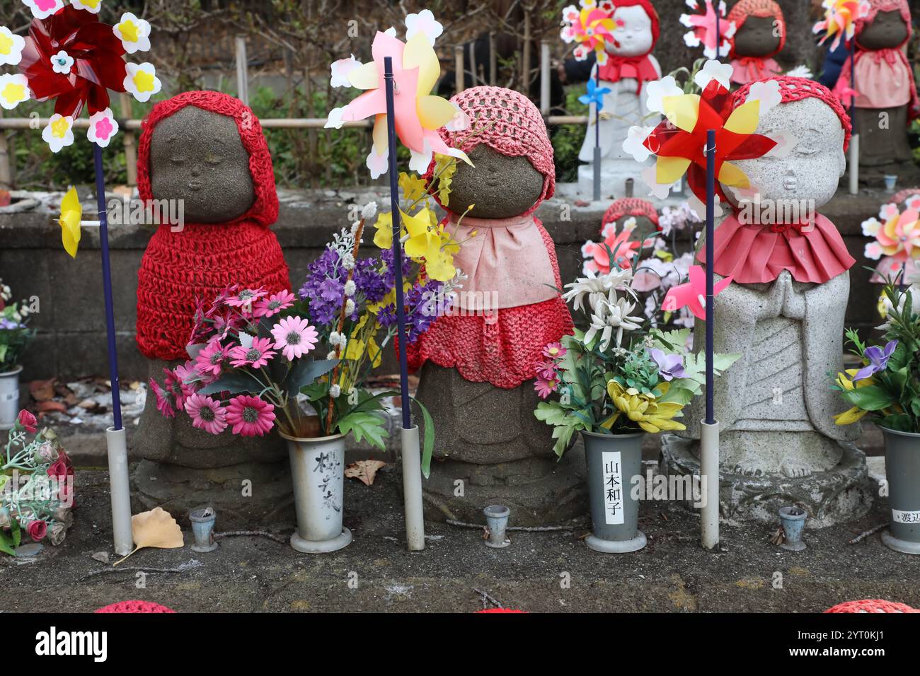 There are 1200 stone Jizo statues memorializing dead babies at the ...