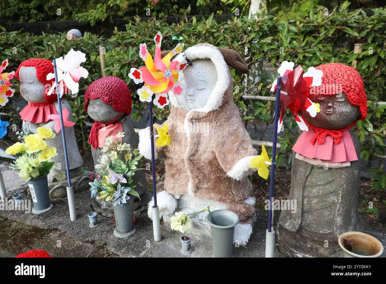 There are 1200 stone Jizo statues memorializing dead babies at the ...