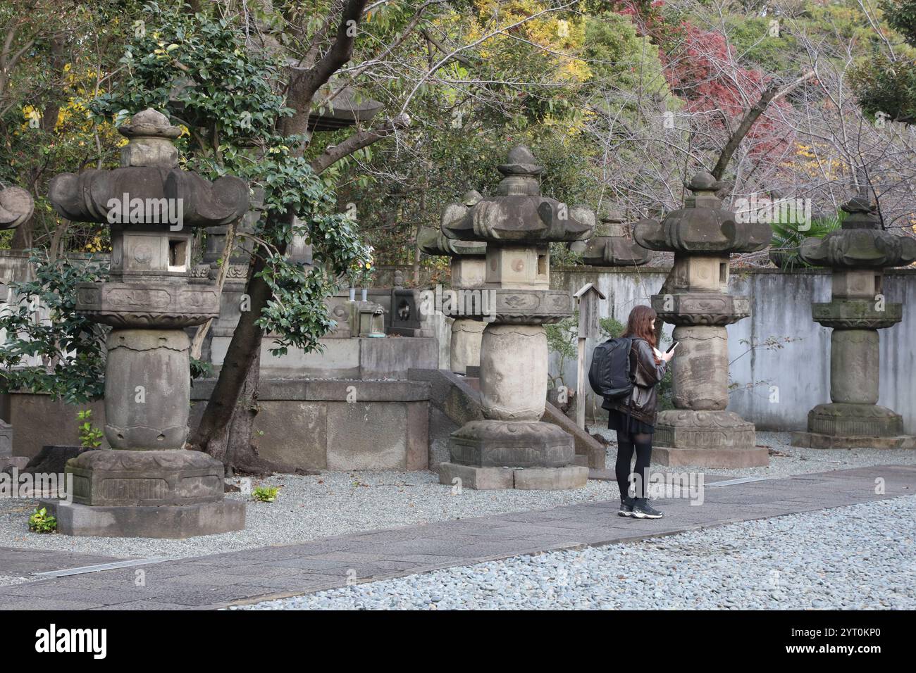 Tokugawa shogunate graveyard at Zojoji Temple in Minato, Tokyo, Japan ...
