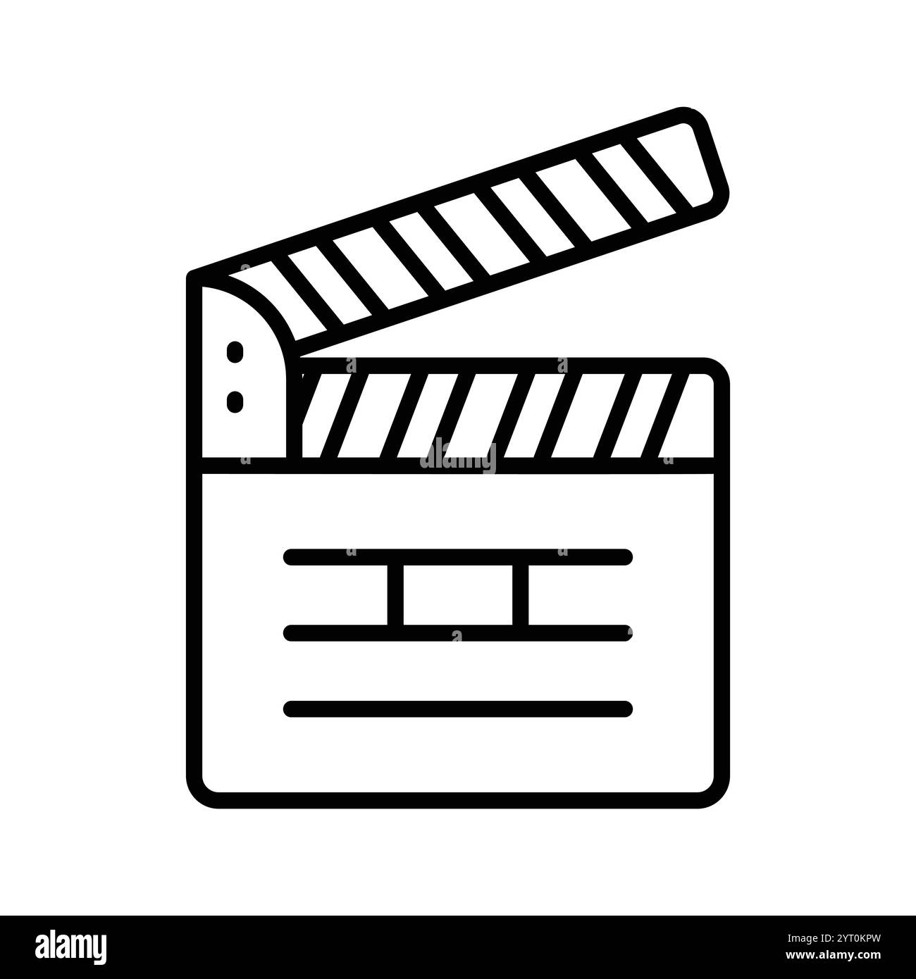 Movie clapper board, filmmaking device icon in modern style, ready to ...