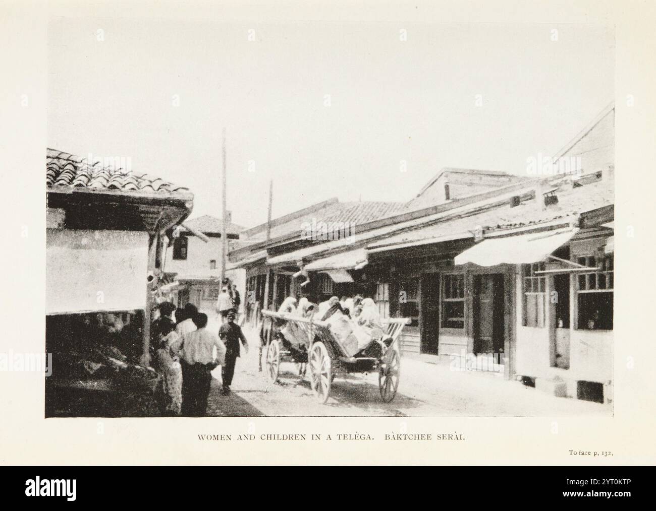 Women and children in a Telega. Baktchee Serai. Archive Photography ...
