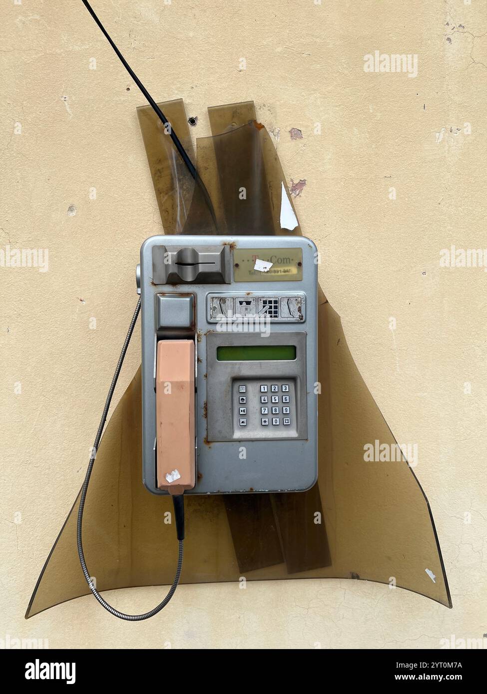 Old payphone Croatia Stock Photo - Alamy
