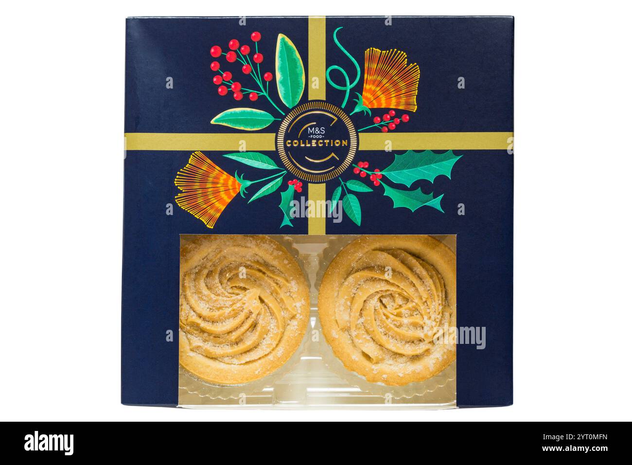 box of 4 Brandy Butter Mince Pies from M&S isolated on white background ...