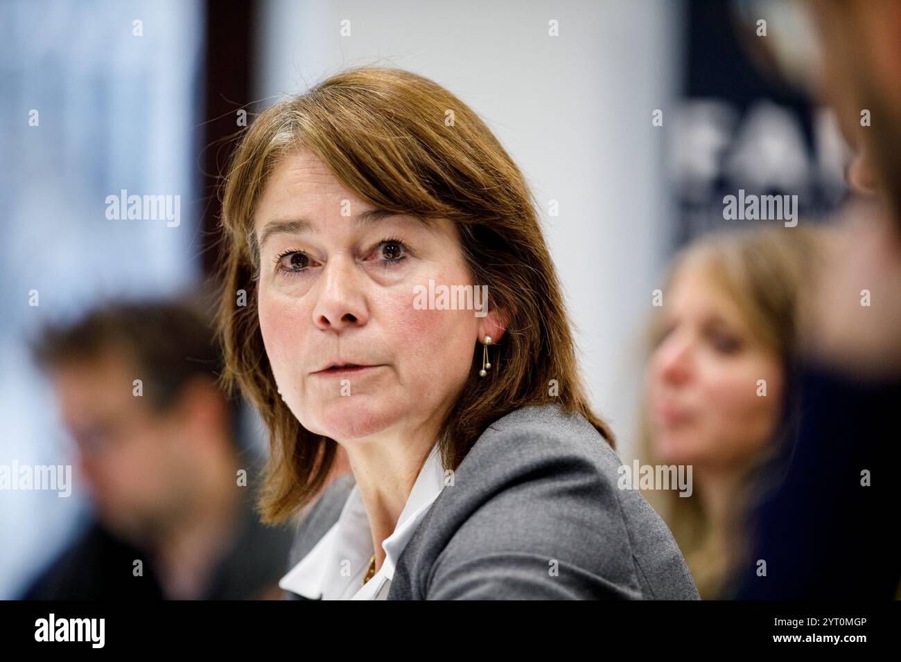 FANC - AFCN director Pascale Absil pictured during a press conference ...