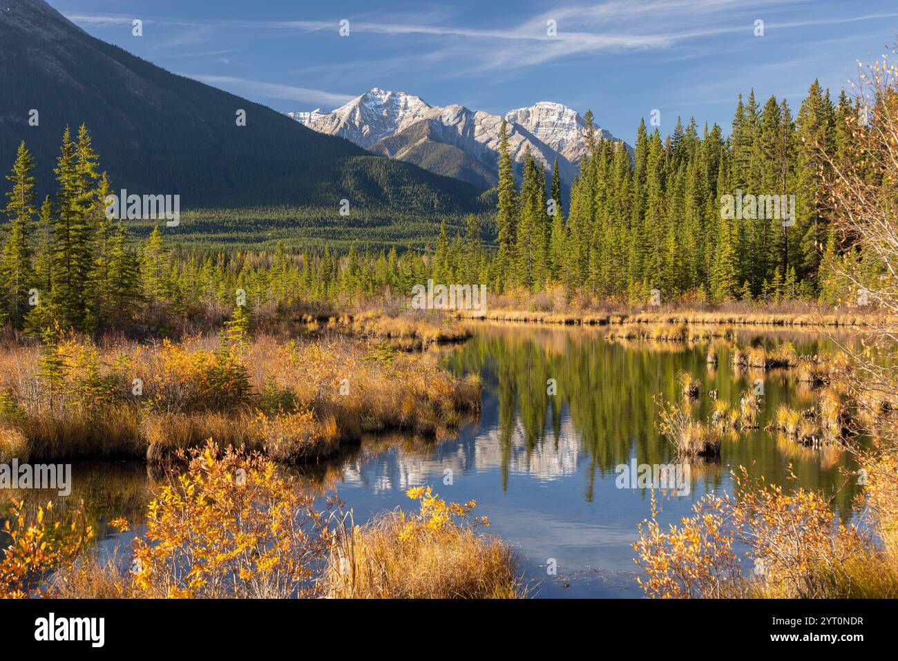 Vermillion Lakes in the Canadian Rockies, Banff National Park, Alberta ...