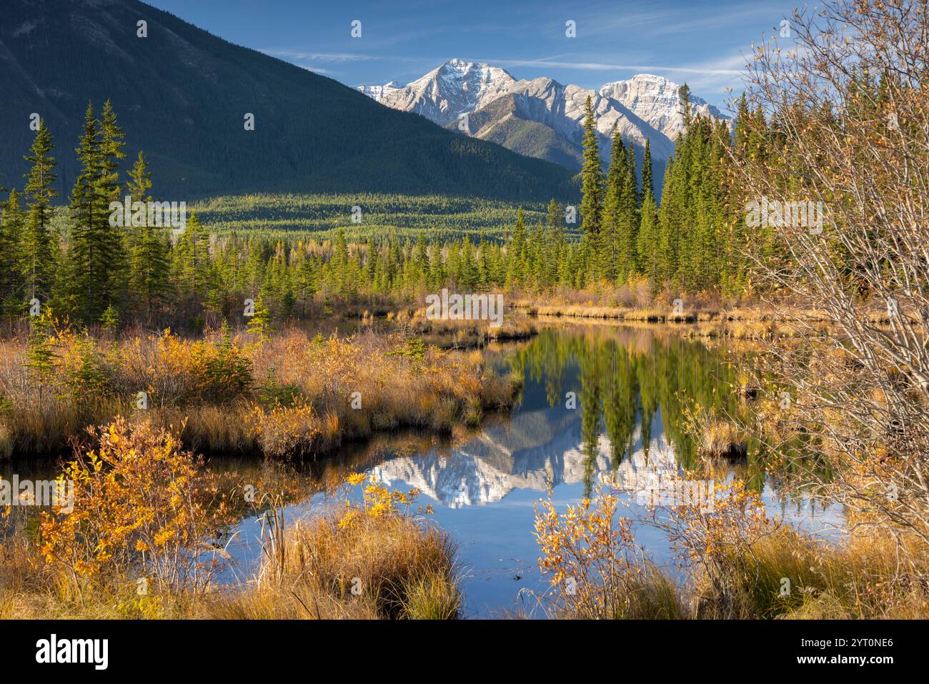 Vermillion Lakes in the Canadian Rockies, Banff National Park, Alberta ...