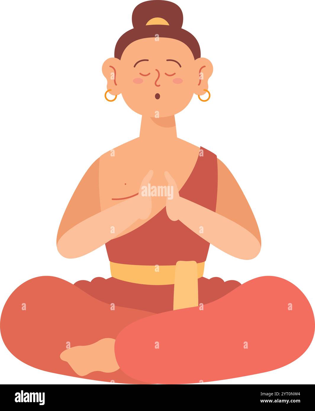 buddhist monk prayer Stock Vector Image & Art - Alamy