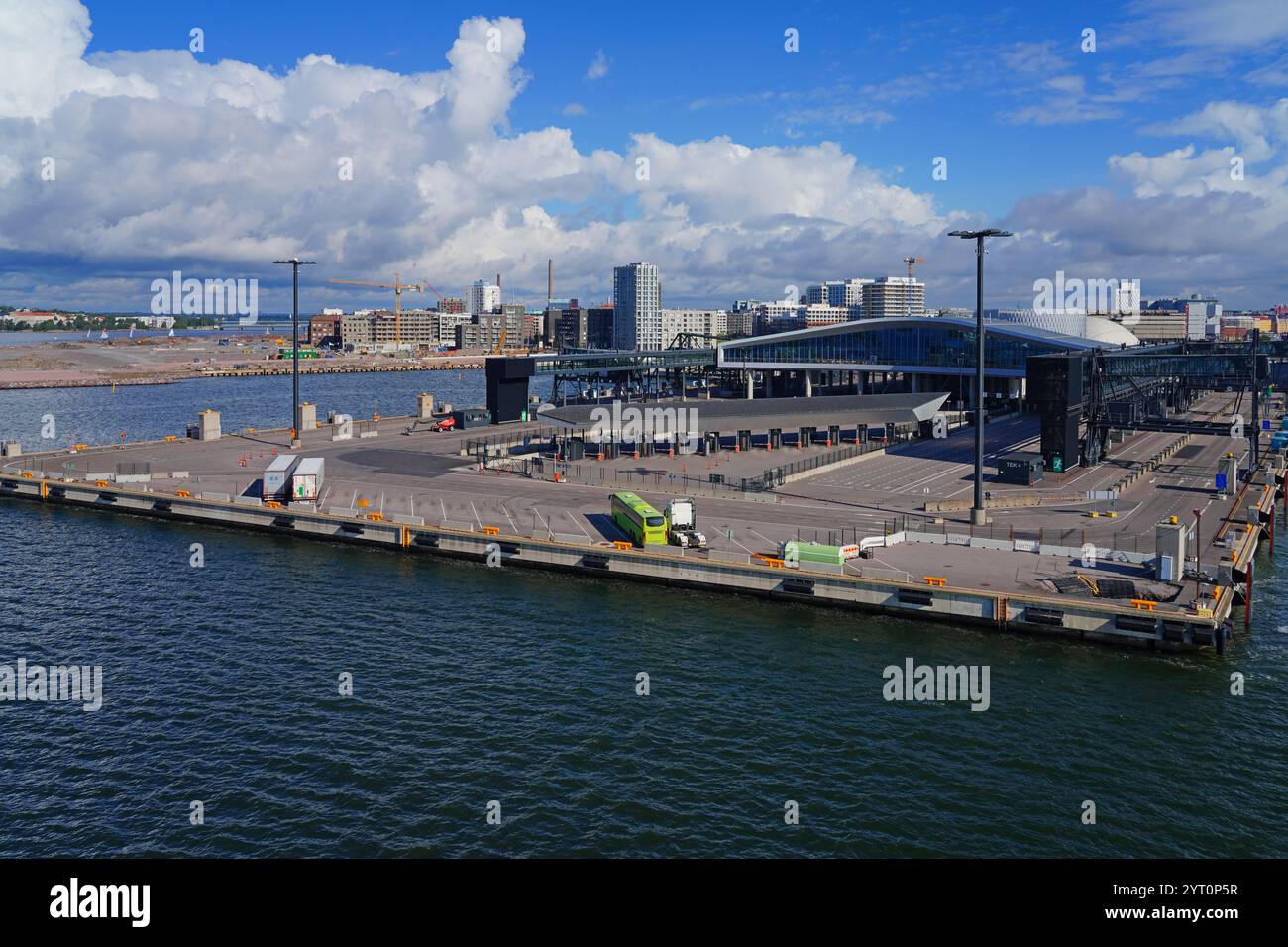 HELSINKI, FINLAND -17 AUG 2024 – View of the ferry terminal in the Port ...