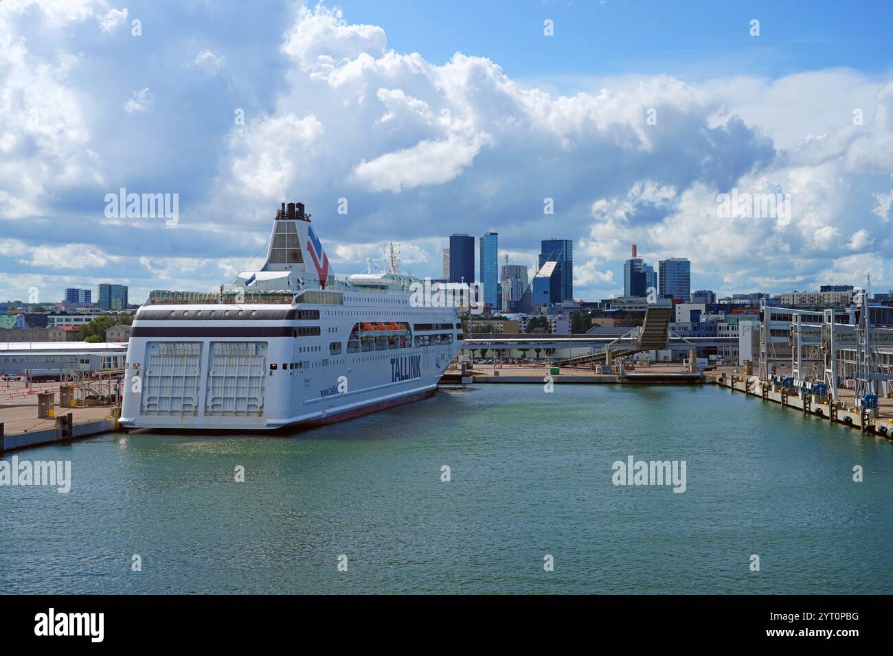 TALLINN, ESTONIA -17 AUG 2024 – Exterior view of the Port of Tallinn ...