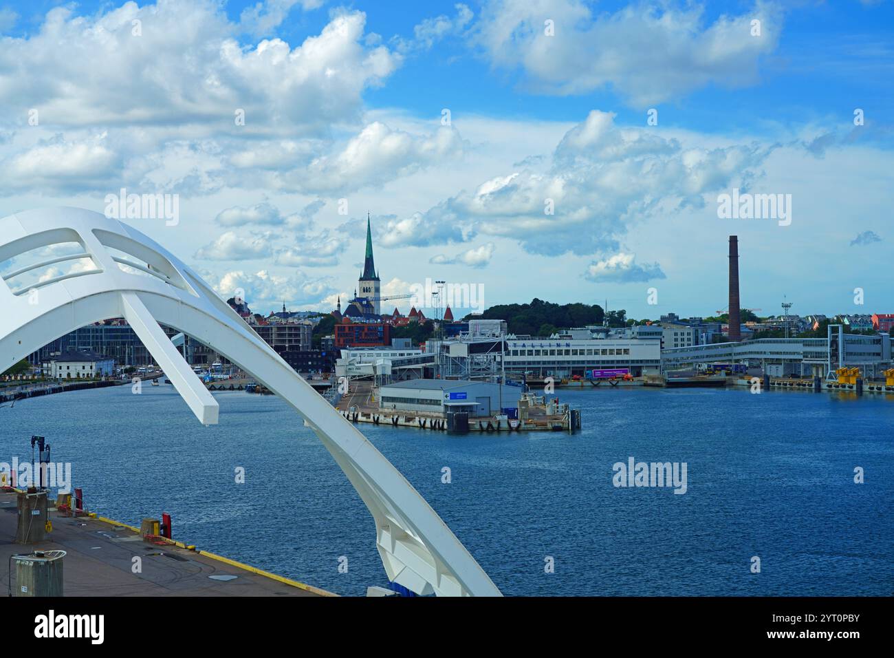 TALLINN, ESTONIA -17 AUG 2024 – Exterior view of the Port of Tallinn ...