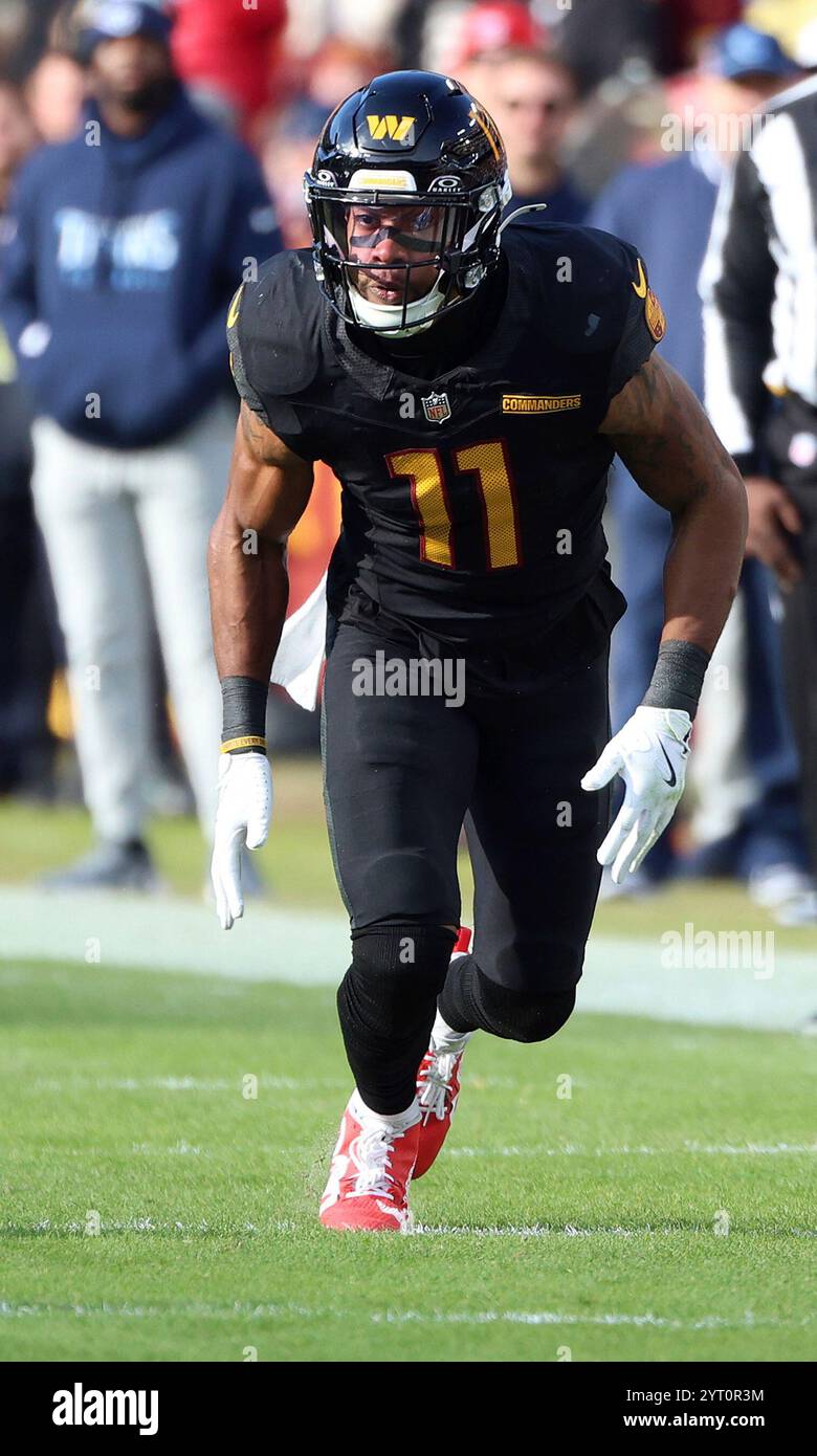 Washington Commanders safety Jeremy Chinn (11) rushes during an NFL ...