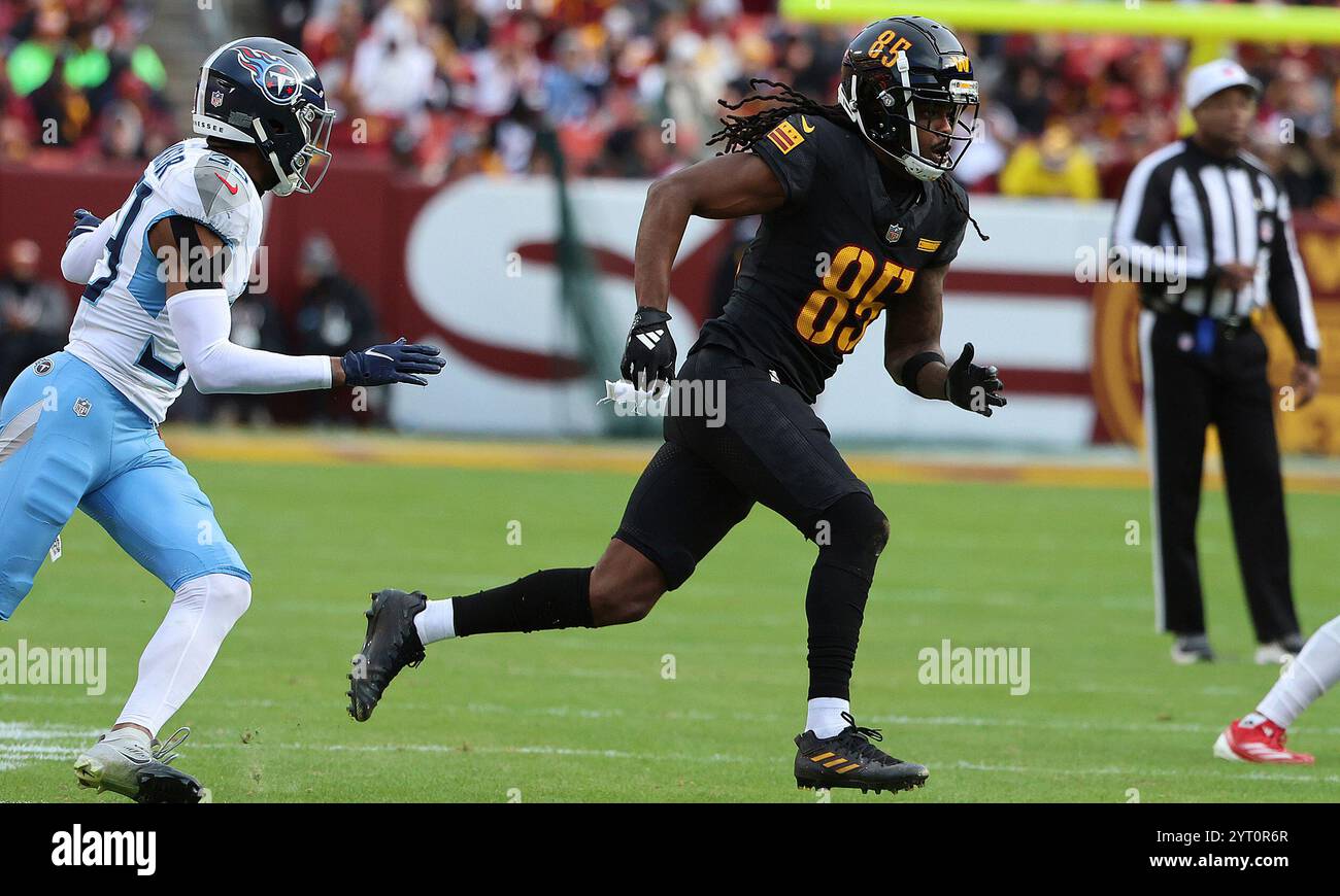 Washington Commanders wide receiver Noah Brown (85) runs a route during ...