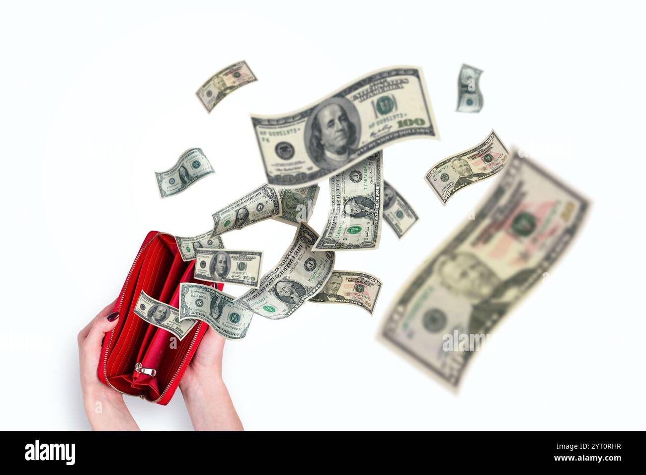 Girl woman showing purchases hi-res stock photography and images - Alamy