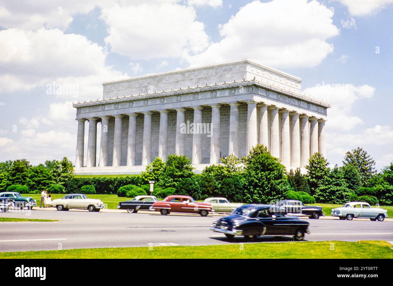 Lincoln memorial monument building, Washington DC, USA c 1953 Stock ...