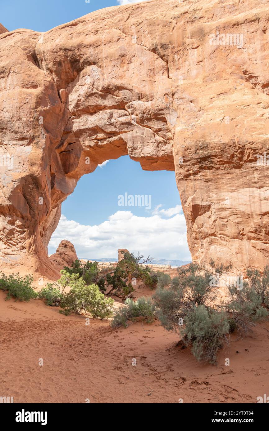 Pine Tree Arch in Arches National Park, Utah, United States Stock Photo ...