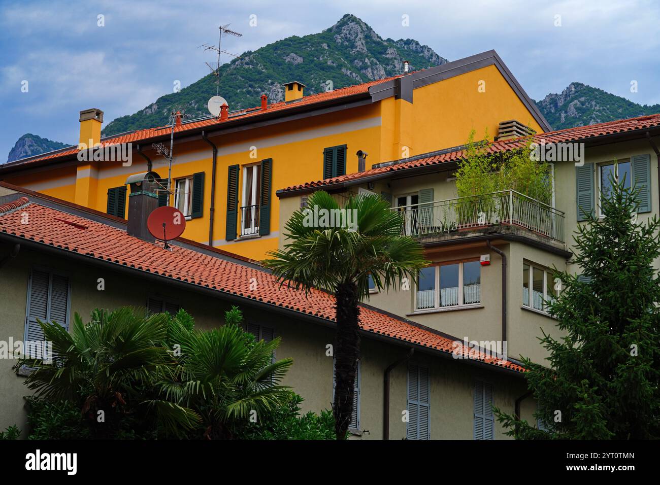 LECCO, ITALY –12 JULY 2024- Street view of Lecco, a town at the end of ...