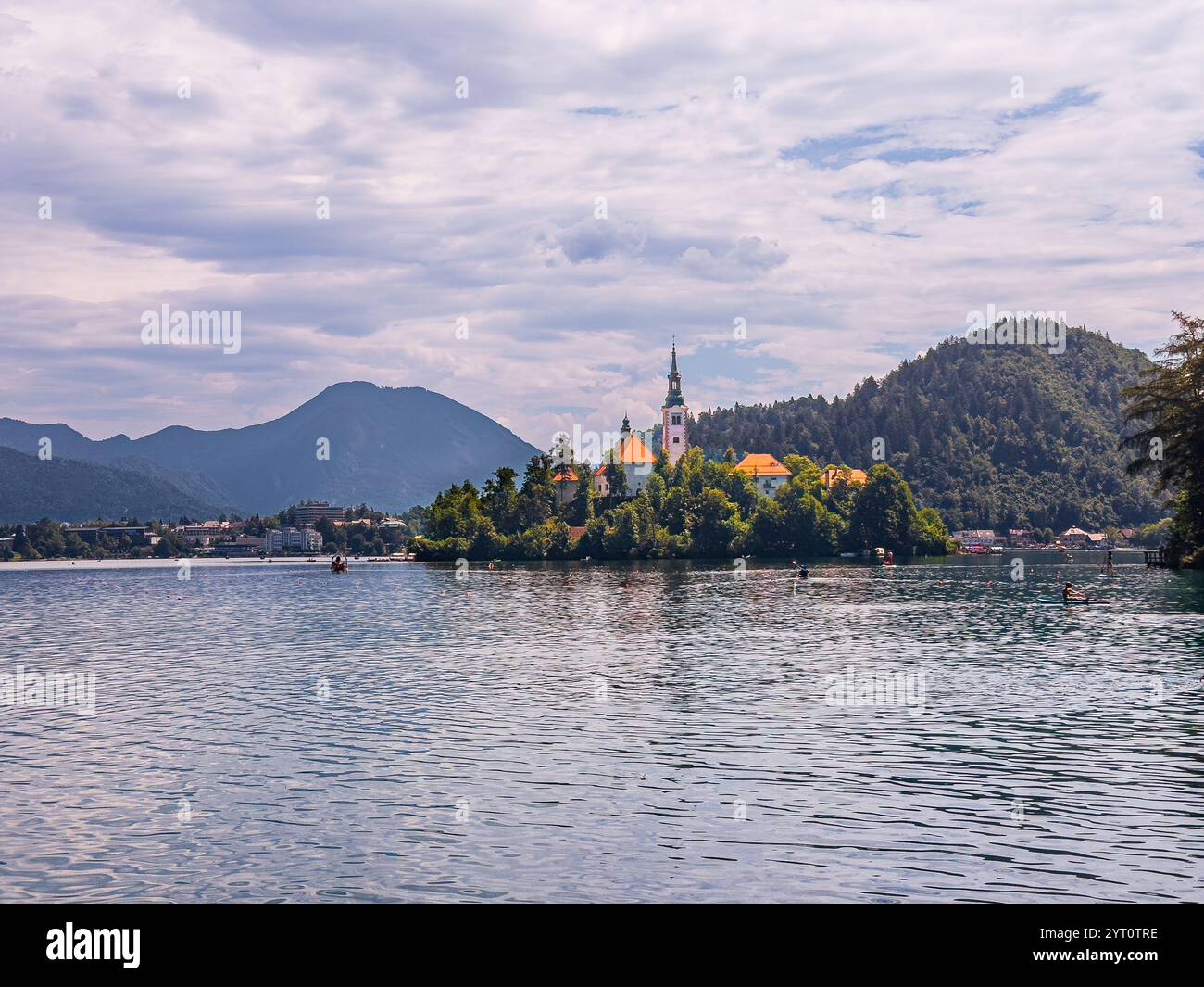 Lake Bled, Slovenia - June 28, 2024: Church of the Assumption of the ...