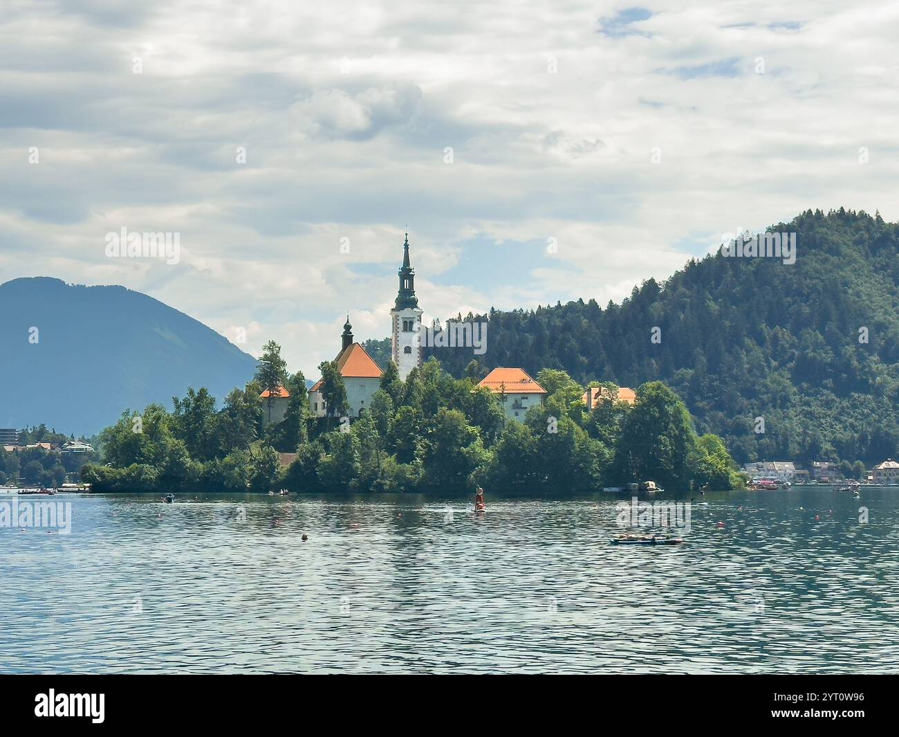 Lake Bled, Slovenia - June 28, 2024: Church of the Assumption of the ...