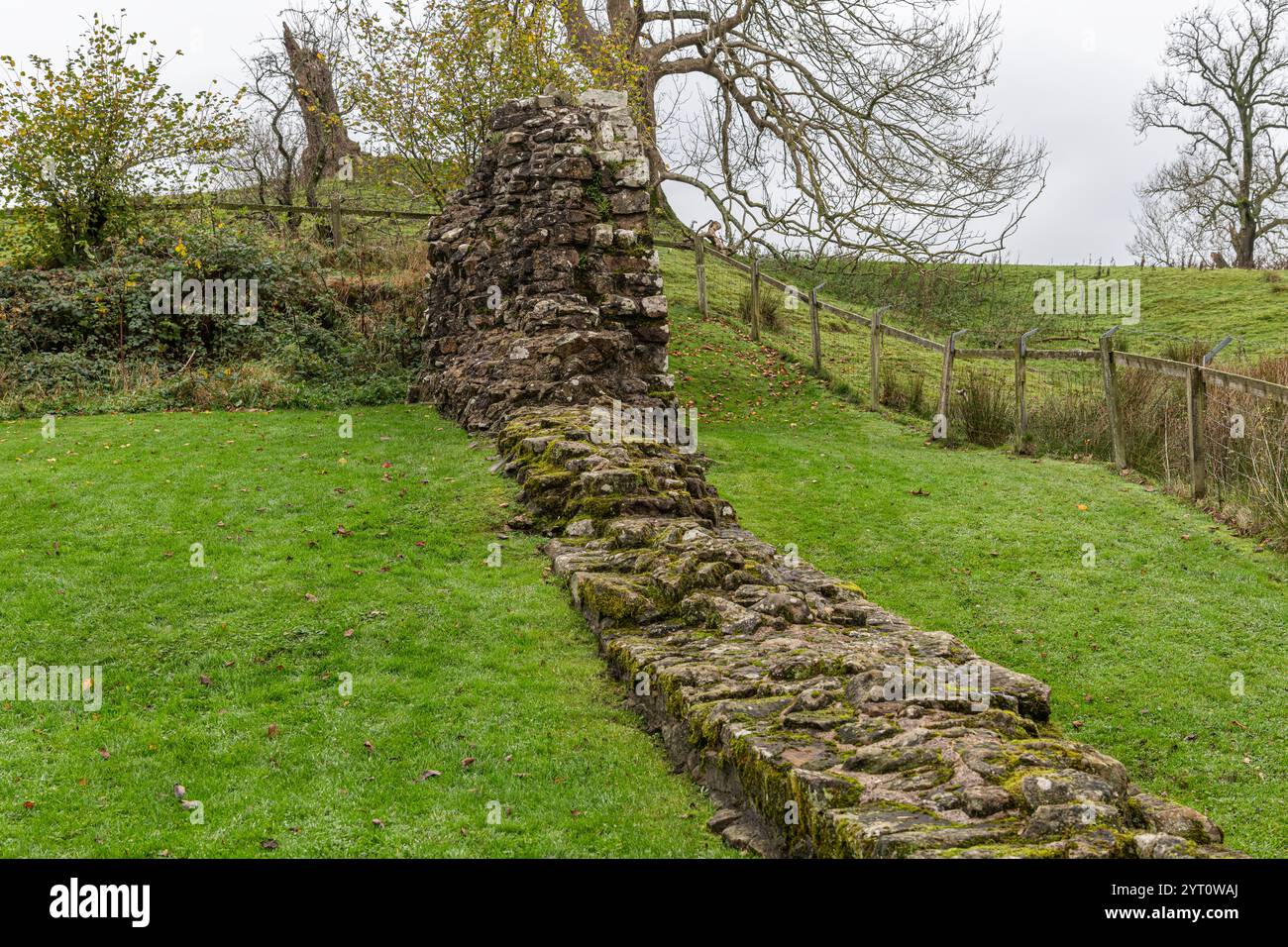 The most Western section of Hadrian's Wall at Hare Hill, near Banks ...