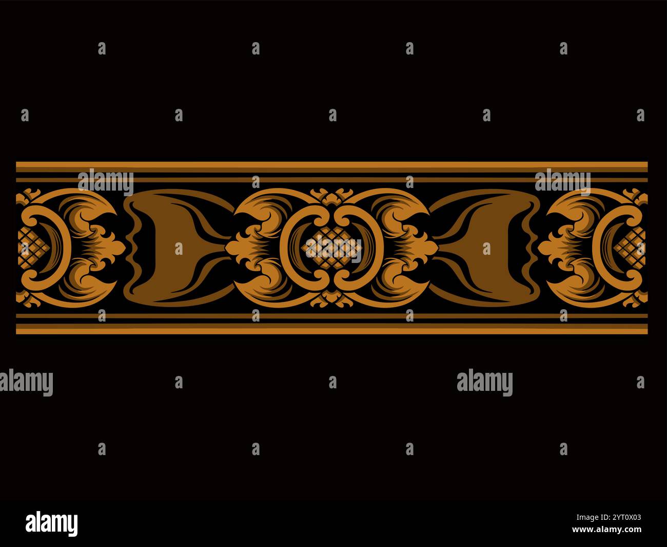 Vector engraved classic ornament design for elements, editable color ...