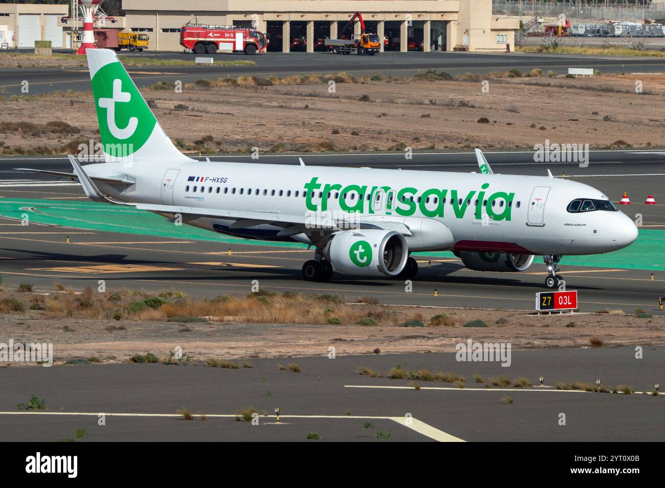 Airbus A320 neo airliner of the low-cost airline Transavia at Gran Canaria airport Stock Photo ...