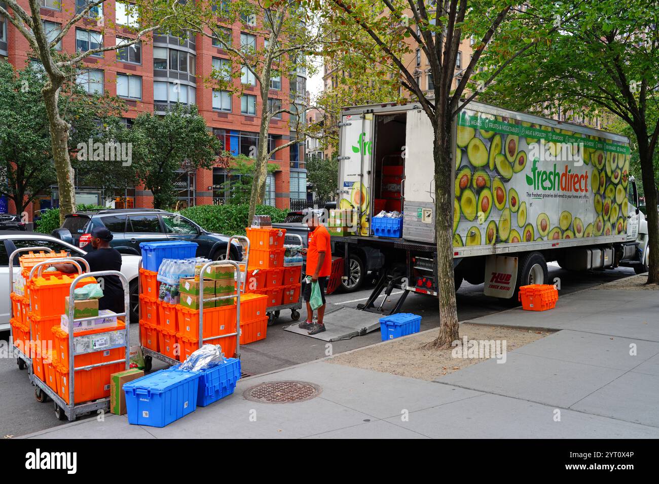 NEW YORK, NY -5 SEP 2022- View of a Fresh Direct delivery truck on the ...