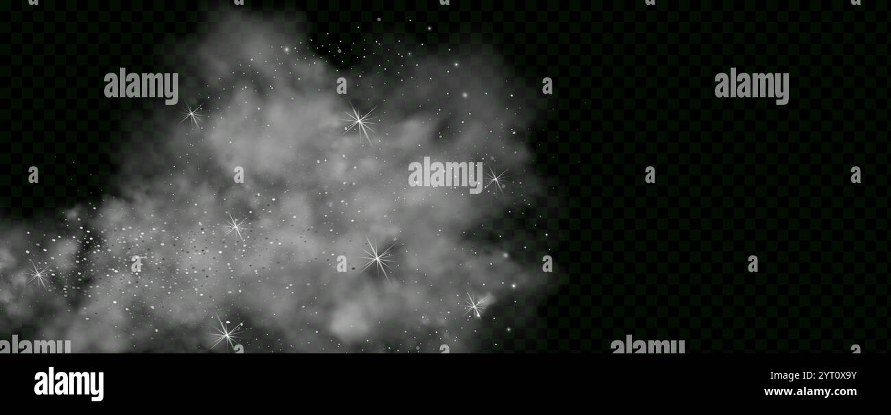 Vector illustration with vibrant, multicolored steam and vapor.Mystery ...